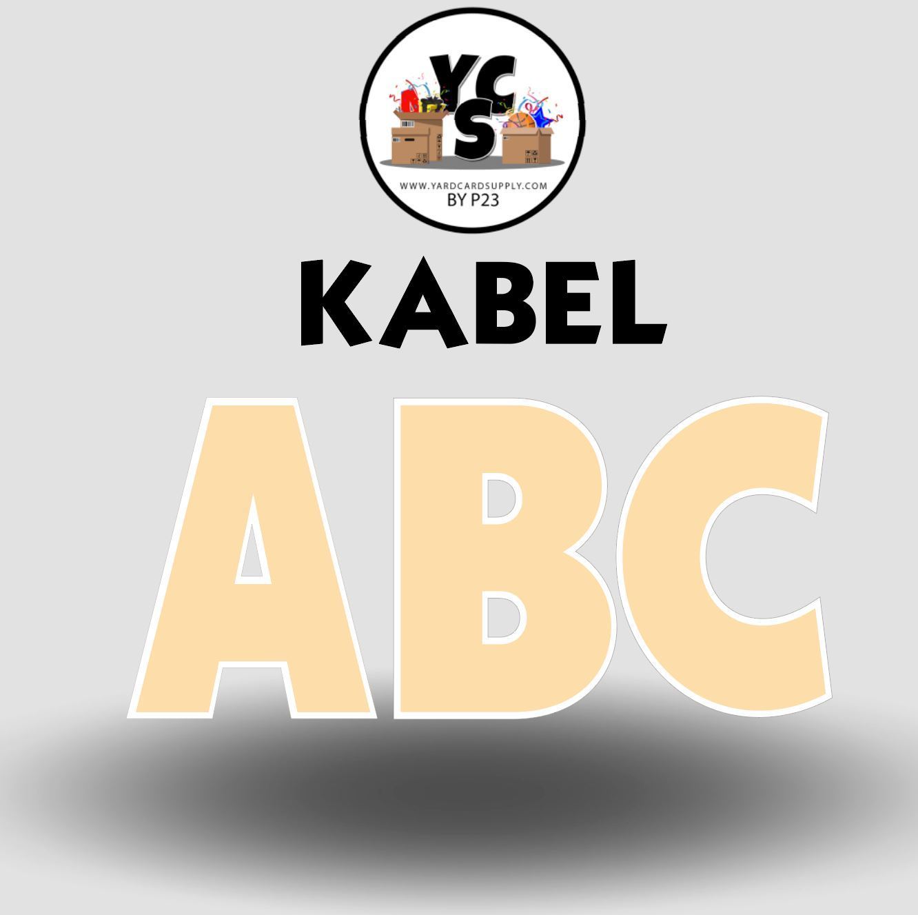 KABEL 23 Inch SOLID ESSENTIAL LETTER & NUMBER Set – Yard Card Supply Shop